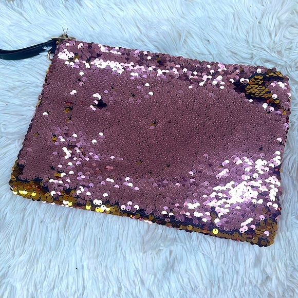 Accessories | Flip Sequence Cosmetic Ipad Case Pouch Bag Pink | Poshmark